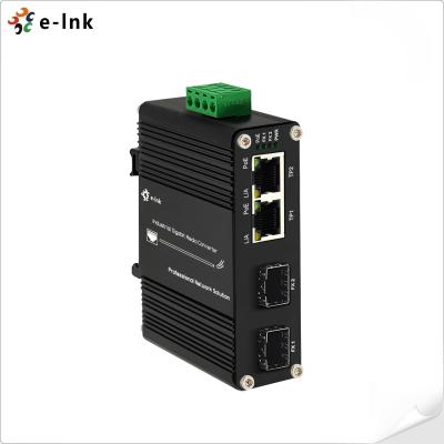 China Mini Industrial 2-Port 1000Mbps 802.3bt 90W PoE Switch With 2-Port SFP Fiber for sale