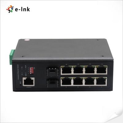 China 8-Port 10/100/1000T To 2-Port 100/1000Base-X SFP Managed Industrial Switch for sale