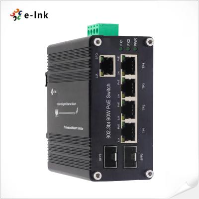 China 802.3bt 90W POE SFP Gigabit Ethernet Switch Industrial 4 Port for sale