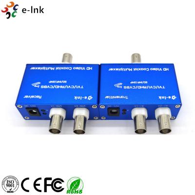 China 2CH CVI AHD TVI HD Fiber Optic Accessories Coaxial Multiplexer for sale