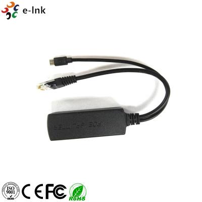 China Gigabit 5V 2A PoE Power Splitter RJ45 Male With Micro USB Port for sale