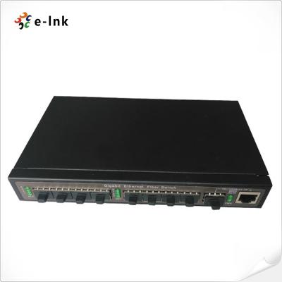 China 8x1000M SFP ports + 1x1000M SFP/TP port (Combo) uplink Managed Fiber Switch for sale