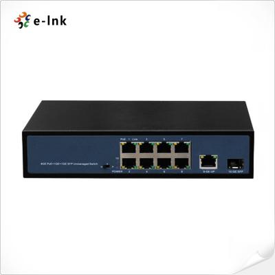China 8 Port 802.3at PoE Switch + 1-Port Uplink Ethernet + 1-Port Gigabit for sale