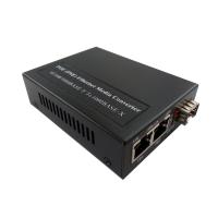 China 1310nm 1550nm 802.3at PoE Media Converter 2xRJ45 1xSFP Connector for sale