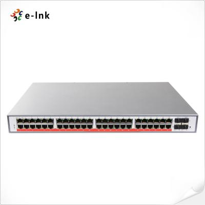 China Managed SFP Fiber PoE Ethernet Switch 48 Port Gigabit RJ45 To 4 Port 10G for sale