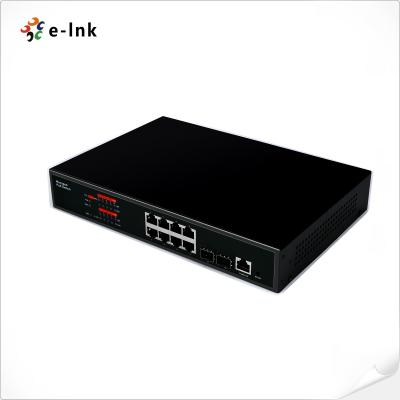 China 8 Port 10 100 1000T 802.3at PoE Ethernet Switch 2 Port 100 1000 SFP for sale