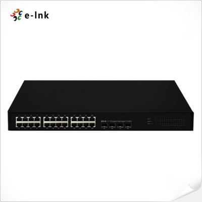 China L3 Managed 24G 4x1000M SFP Ethernet Switch RISC 400MHz Processor for sale