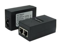 China 10/100/1000Mbps 48V 24W POE Injector With PoE Power Status Cord for sale