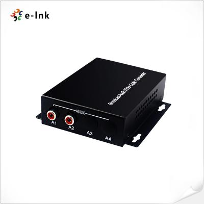 China 1Ch Fiber Media Converter Bi Directional 5W RCA Audio Over Fiber for sale