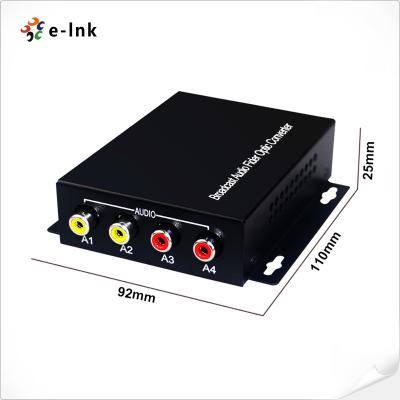 China 2Ch Bidirectional RCA Optical Fiber Media Converter Audio over Fiber for sale