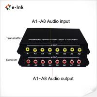 China 8Ch RCA audio over fiber converter Extender Signal Transmission for sale