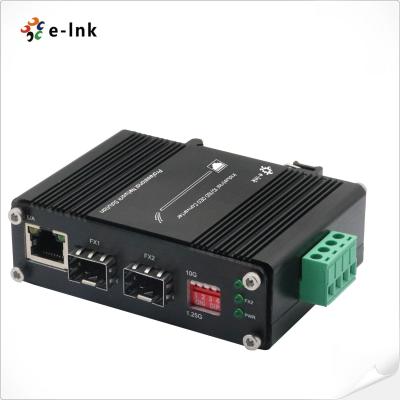 China Industrial 1G / 10G SFP+ to SFP+ OEO Converter (3R Repeater) with 1G Ethernet Media Converter Function for sale