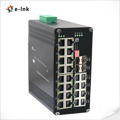 China Industrial L2+ 24-Port 10 / 100 / 1000T + 4-Port 1000X SFP Managed Ethernet Switch for sale