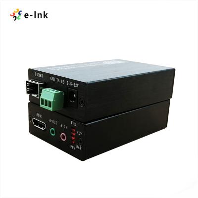 China Bidirectional HDMI Fiber Extender Stereo Audio 1Ch RS232 Over Fiber for sale