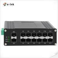 China Managed Fiber Switch Industrial L2+ 12x1000X SFP + 2x1000X Gigabit Network Switch for sale