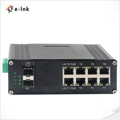 China ROHS FCC CE SFP Network Switch 8 Port 10/100/1000T 802.3at + 2 Port 1000X for sale