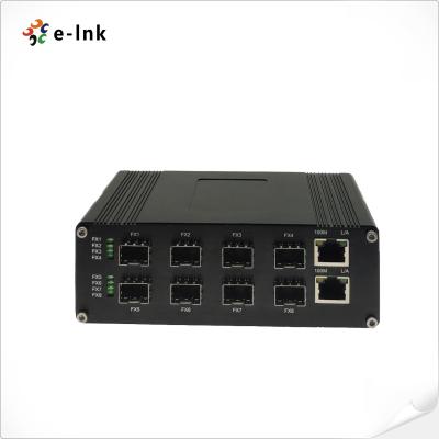 China DIN Rail Wall Mount Fiber Optical Switch 12~57VDC Redundant Power for sale