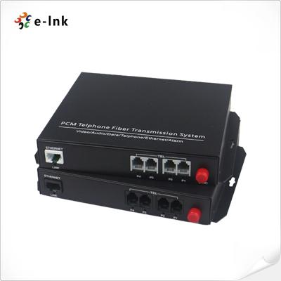 China 4-Ch F/O Telephone Converter, FXO/FXS, FC, 20km for sale