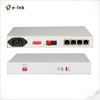 China 4Ch 100M FC Ethernet Fiber Optic Telephone Lines FXO FXS for sale