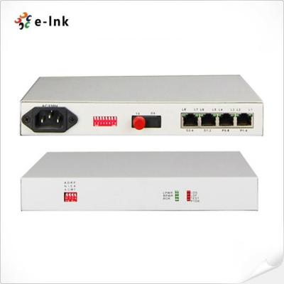 China 4Ch 100M FC Ethernet Fiber Optic Telephone Lines FXO FXS for sale