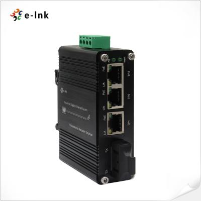 China 3 x 10 / 100 /  1000T + 1 X SC Fiber port Industrial PoE Switch 12~48V DC Input for sale
