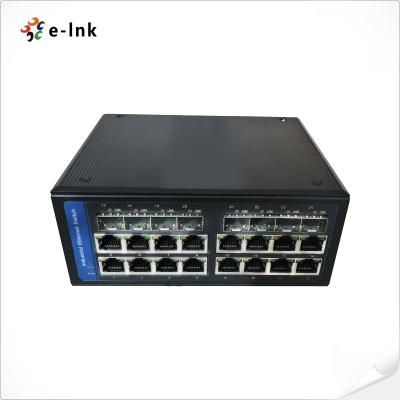 China Industrial Managed 16+8 Ethernet Switch With 100/1000BASE-X SFP Auto Detection for sale