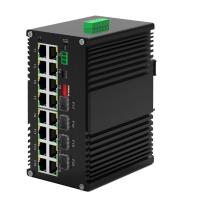 China Industrial Gigabit Managed Switch 16 Port 10/100/1000T 802.3at PoE With 4 Port 1000X SFP for sale