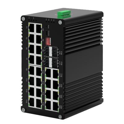 China PoE Switch 24 Port 10/100/1000T 802.3at To 4-Port 1000X Gigabit SFP Fiber Managed Switch 30W for sale