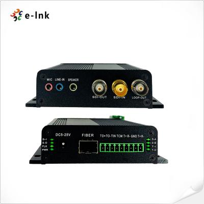 China BIDI 3G-SDI Fiber Extender With 2Ch Audio & BIDI RS485 & Tally and Microphone for sale