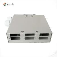 China DIN Rail 6 Ports Fiber Splice Box 2-Cable Entries Without Adapters And Pigtails for sale
