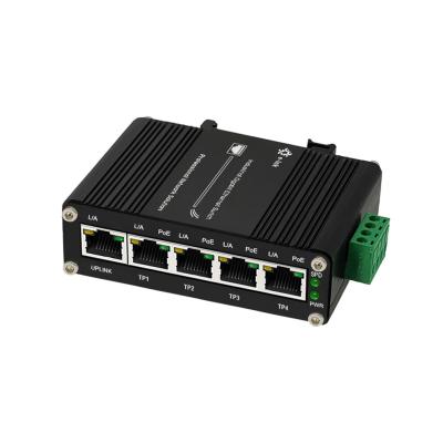 China Industrial 5 Port 10/100/1000M 802.3at 30W PoE Switch With 1 Uplink Gigabit RJ45 Port for sale