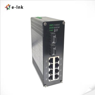 China Industrial 8-Port 10/100/1000Base-T + 2-Port 1000BASE-X Ethernet Switch Single Fiber SC 20KM for sale