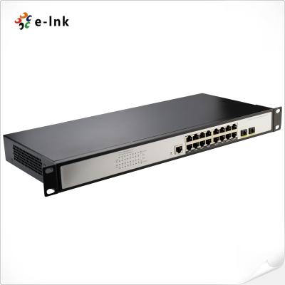 China Gigabit Managed Ethernet Switch 16 Port 10/100/1000T To 2-Port 100/1000X SFP Fiber for sale