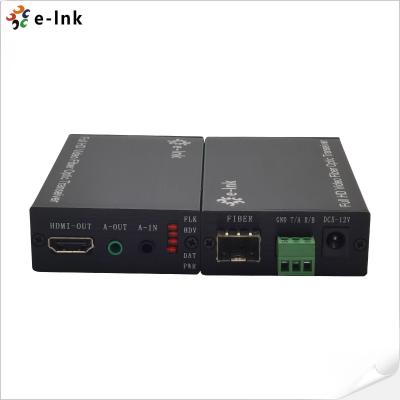 China 1080P HDMI Fiber Converter With Bidirectional Stereo Audio & RS232 Data for sale