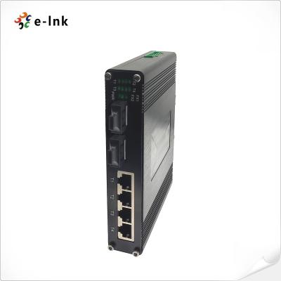 China 4 Port 10/100T Industrial Ethernet Switch With 2-port 100M SC Dual Fiber 2KM for sale