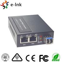 China 2 Port 10/100/1000BASE-T To 1 Port 100/1000BASE-X Gigabit SFP Media Converter for sale