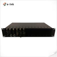 China 19 Inch 2U Height 14 Slot Rack Mount Chassis AC 100-240V Input For Fiber Media Converter for sale