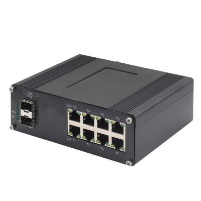 China Industrial L2+ 8-Port 10/100/1000T + 2-Port 1000X SFP Managed Ethernet Switch for sale