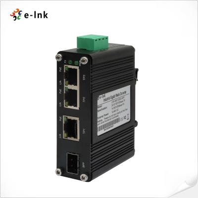 China Mini Industrial 3 Port 10/100/1000T 802.3at PoE + 1-Port 100/1000X SFP #Ethernet #Switch With 12~48VDC Input for sale