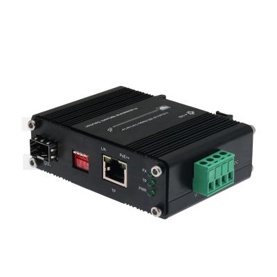China Mini Industrial 10G / 5G / 2.5G / 1G / 100M 802.3at to 10GBASE-X SFP+ Media Converter for sale