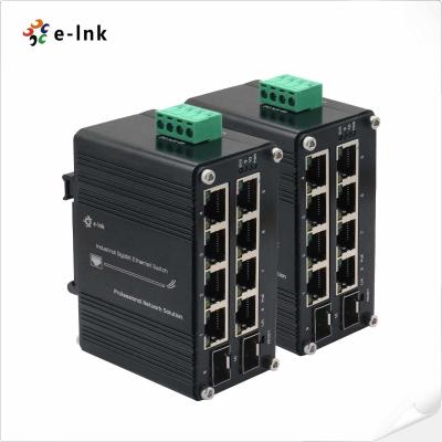 China Mini Industrial PoE Managed Switch 8-Port 10 / 100 / 1000T + 2-Port 100 / 1000X SFP for sale