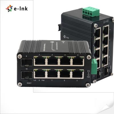 China Mini Industrial Managed 8-Port 10/100/1000T + 2-Port 100/1000X SFP Ethernet Switch for sale