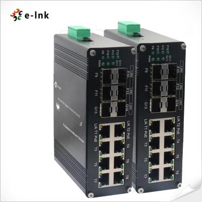 China Industrial Managed PoE Switch 8-Port 10/100/1000T + 6-Port 1000X SFP for sale
