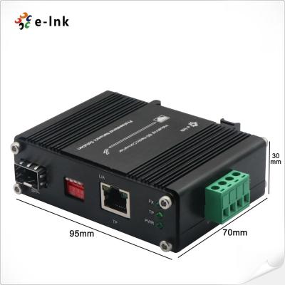 China Mini Industrial 10G/5G/2.5G/1G/100M Copper to 10GBASE-X SFP+ Media Converter for sale
