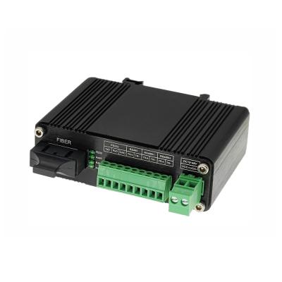 China Industrial Serial RS232 / RS485 / RS422 Fiber Optic Modem Support DIN-Rail & Wall-mount installation for sale