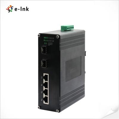 China Industrial 4-port 10/100TX 802.3at PoE + 2-port 100FX Ethernet Switch for sale