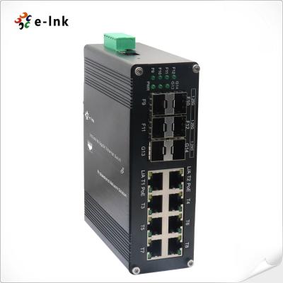 China Industrial L2+ 8-Port 10 / 100 / 1000T 802.3at PoE + 6-Port 1000X SFP Managed Ethernet Switch for sale