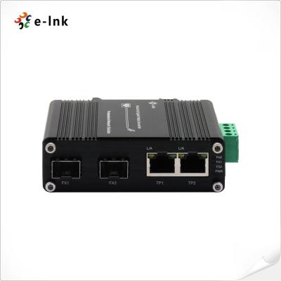 China Mini Industrial 2port 10/100/1000Base-T + 2port 100/1000Base-X SFP Ethernet Switch for sale