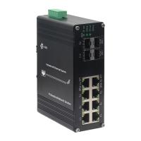 China Industrial 8-Port 10/100/1000T 802.3at PoE + 4-Port 1000X SFP Ethernet Switch for sale