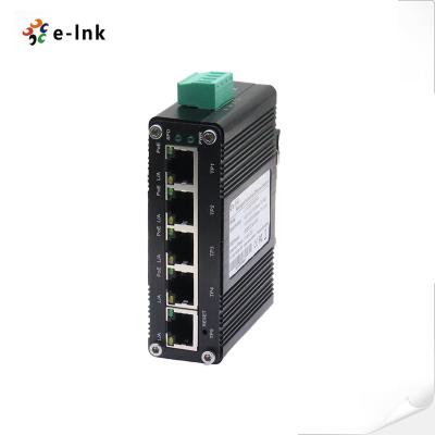 China Mini Industrial Managed 4-Port 10/100/1000BASE-T 802.3at PoE + 1-Port 10/100/1000T Ethernet Switch for sale
